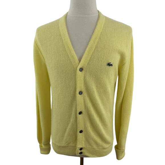 Lacoste | Sweaters | Vintage 6s Izod Lacoste Mens M Cardigan Sweater Grunge Grandpa Acrylic ...